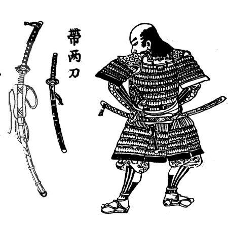 Warum wurde das Katana mit der Schneide nach oben getragen ...